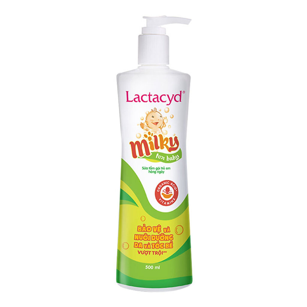 Sữa tắm gội Lactacyd Milky 500ml – Sóc Baby Store