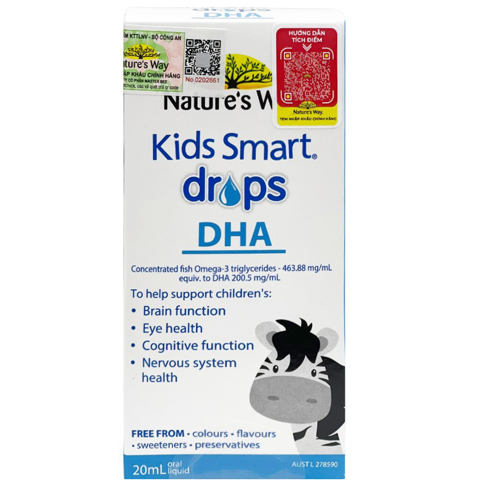 Nature's Way Kids Smart Drops DHA Giúp Tăng IQ, Phát Triển Não Bộ Cho ...